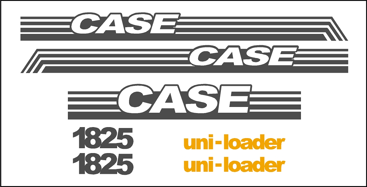 Case 1825 premium replacement decal kit - Machine Decals